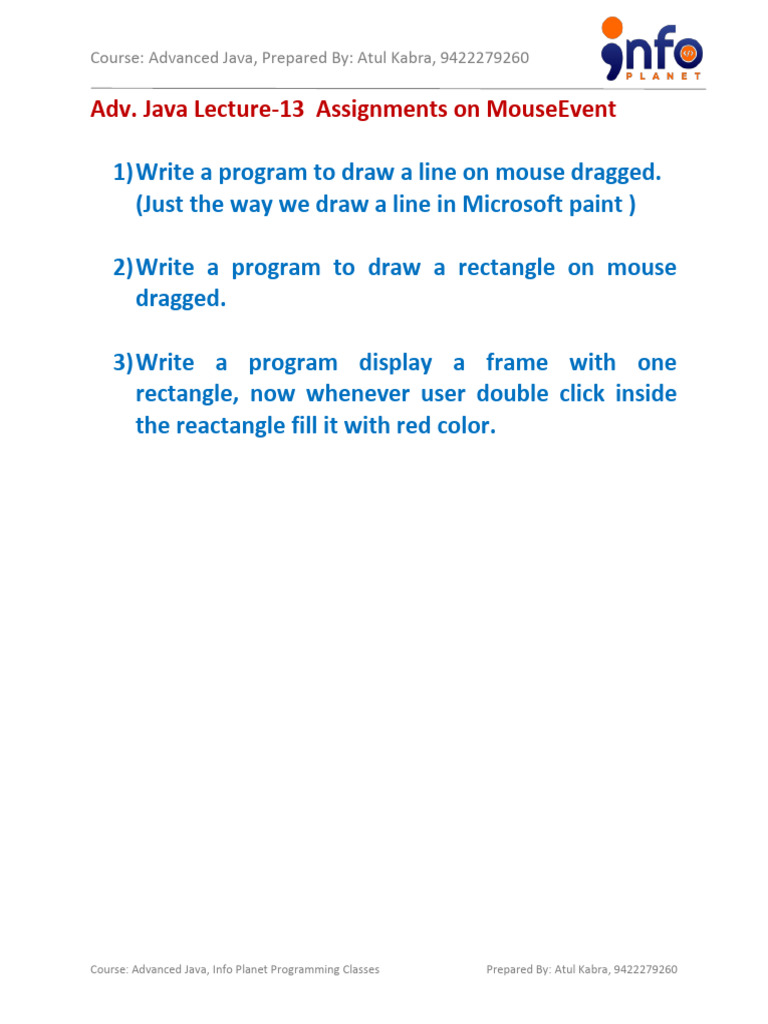 Adv Java Lec-13 Assignment.6f4fc4a | PDF