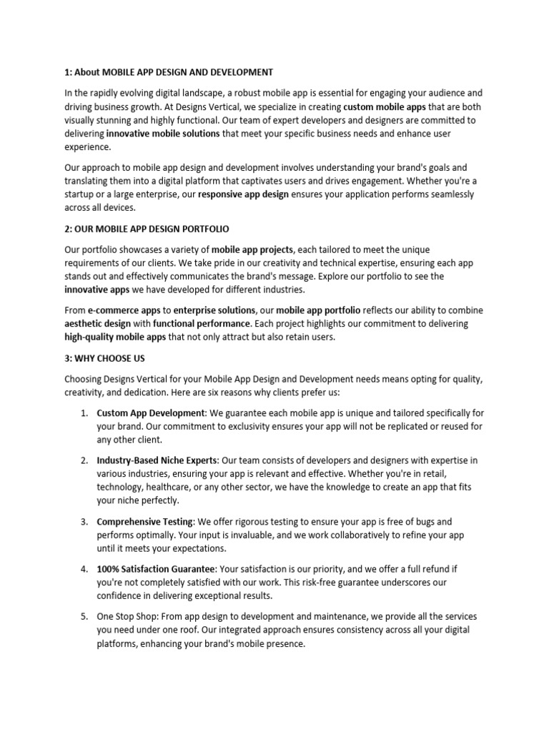 App Design and Development | PDF | Mobile App | Design