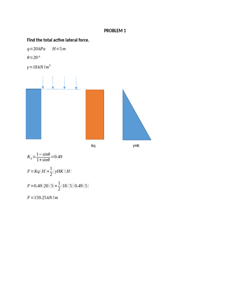 Sample Problem With Surcharge | PDF | Pressure | Physical Quantities
