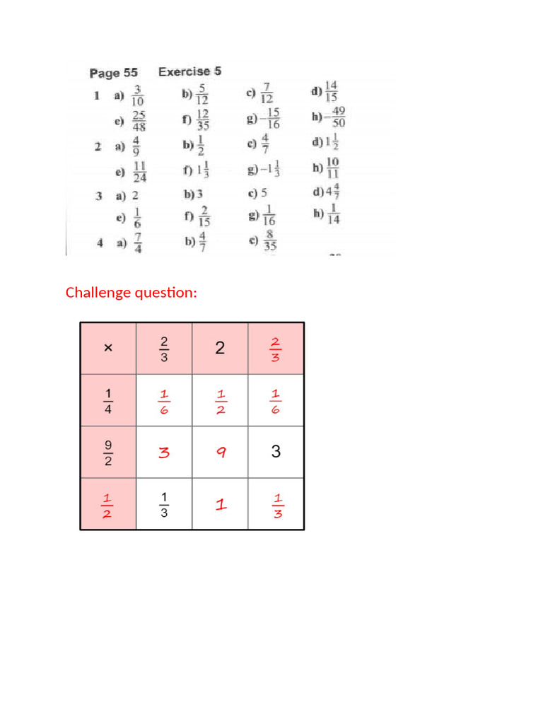 Dividing Fractions Ans | PDF