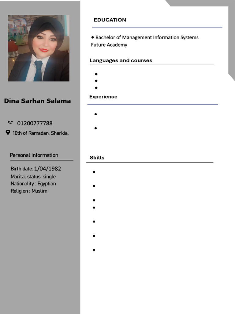 Dina Sarhan: HR & Admin Expertise | PDF