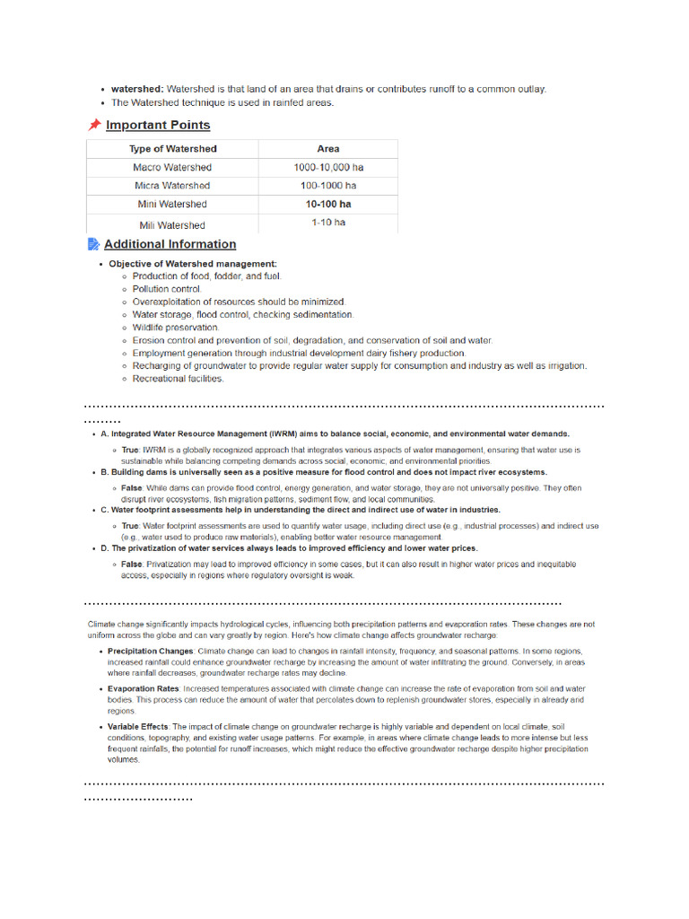 Unit - 4 Water Resources | PDF
