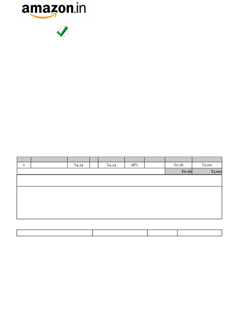 Amazon Tax Invoice for Earbuds Purchase | PDF | Invoice | Money