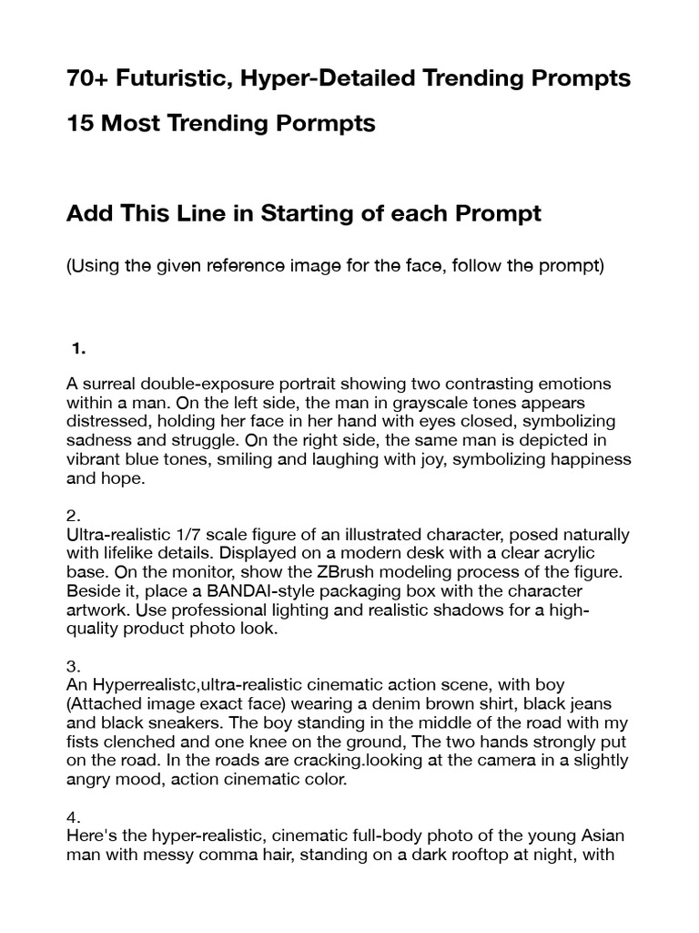 70 - Futuristic Hyper-Detailed Trending Prompts | PDF | Holography ...