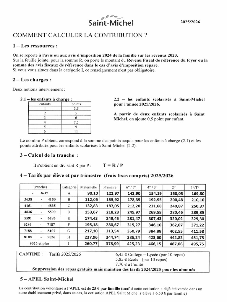 Contributions 2025 2026 | PDF