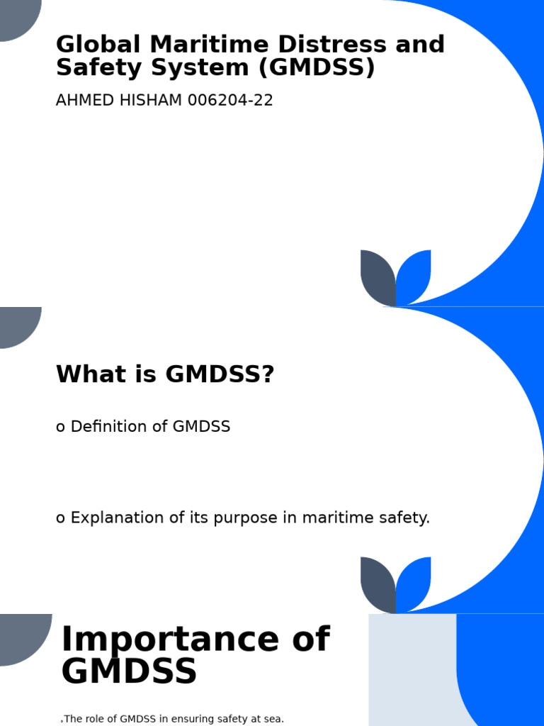 Global Maritime Distress and Safety System (GMDSS | PDF