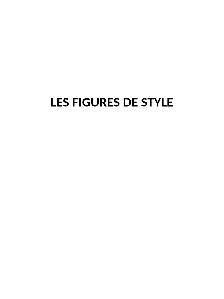 Les 80 figures de style expliquées | PDF | Métaphore | Techniques de ...
