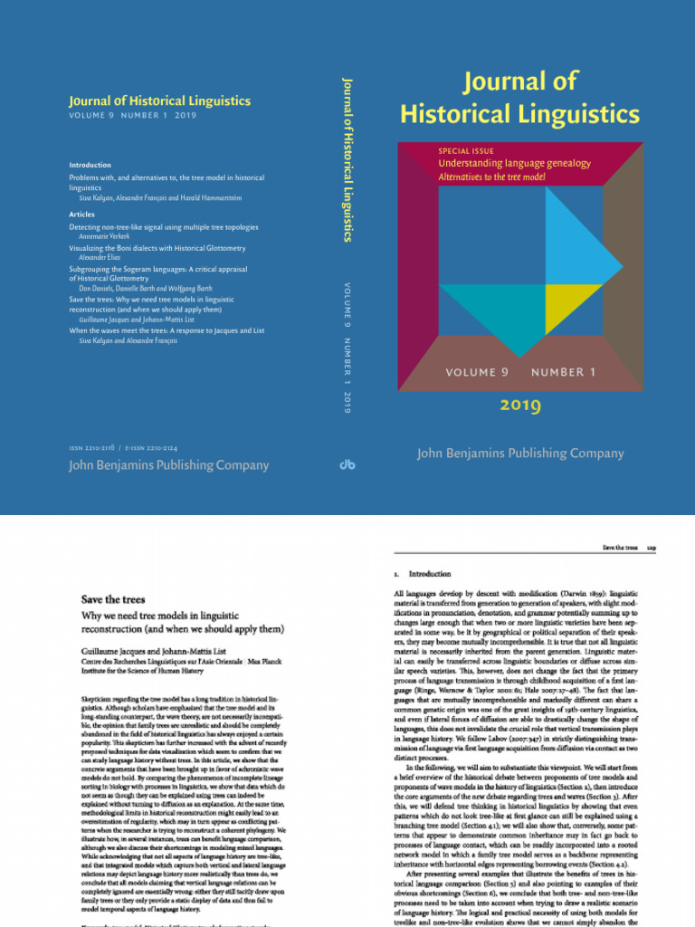 Jacques List - Why We Need Tree Models in Linguistic Reconstruction ...