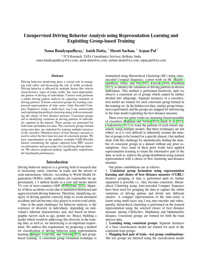 Unsupervized Driving Behavior Analysis Using Representation Learning ...