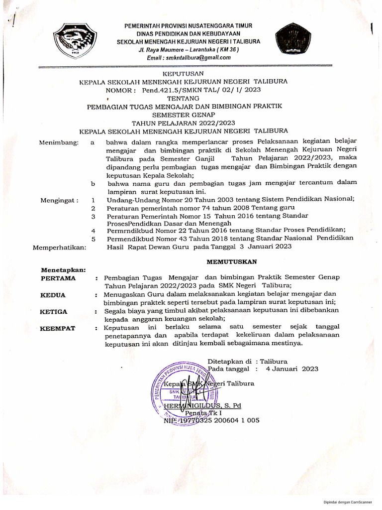 SK Kepala Lab Mipa | PDF