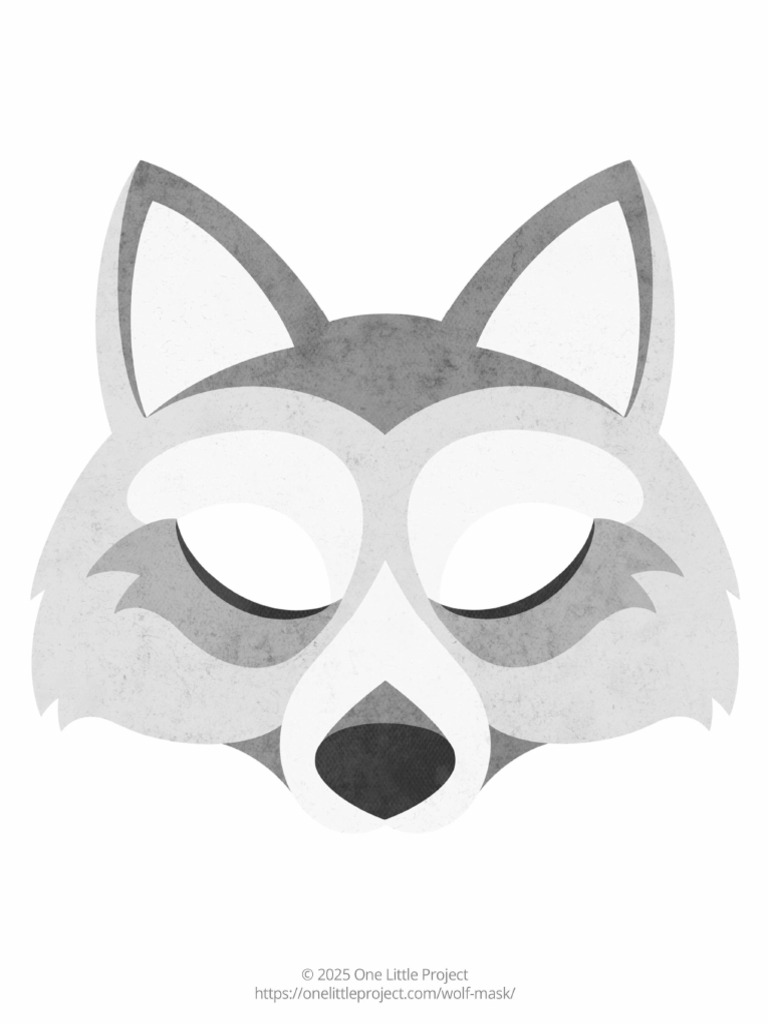 Gray Wolf Mask Child Size | PDF