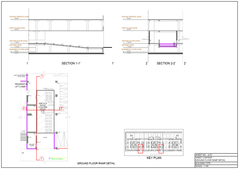 Ground Floor Ramp Plan Details | PDF | Building Engineering