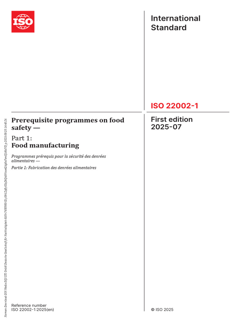 Iso 22002-1 - 2025 | PDF | International Organization For Standardization