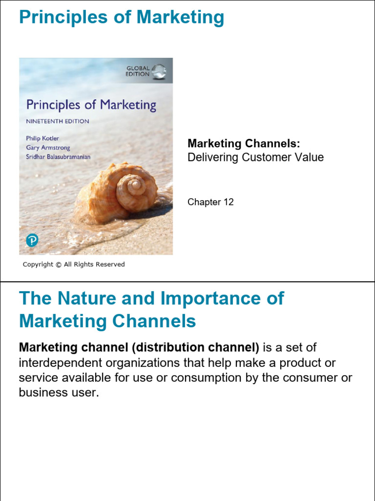 Marketing Channels (ch-12) - Principles of Marketing Presentations ...