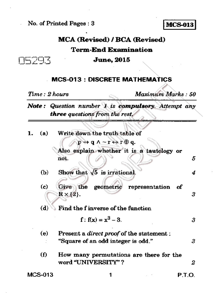 MCS-013 Optimize-1 Compressed | PDF | Mathematical Proof | Boolean Algebra