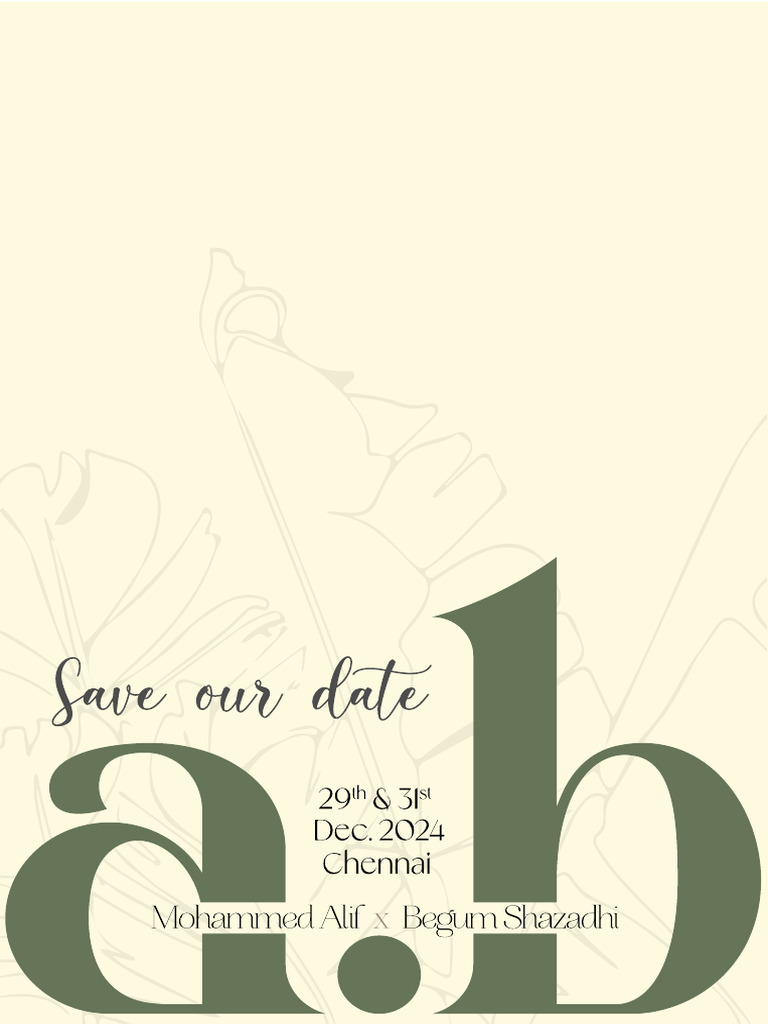 Begum Shazadhi & Mohammed Alif Nikaah E-Invite | PDF