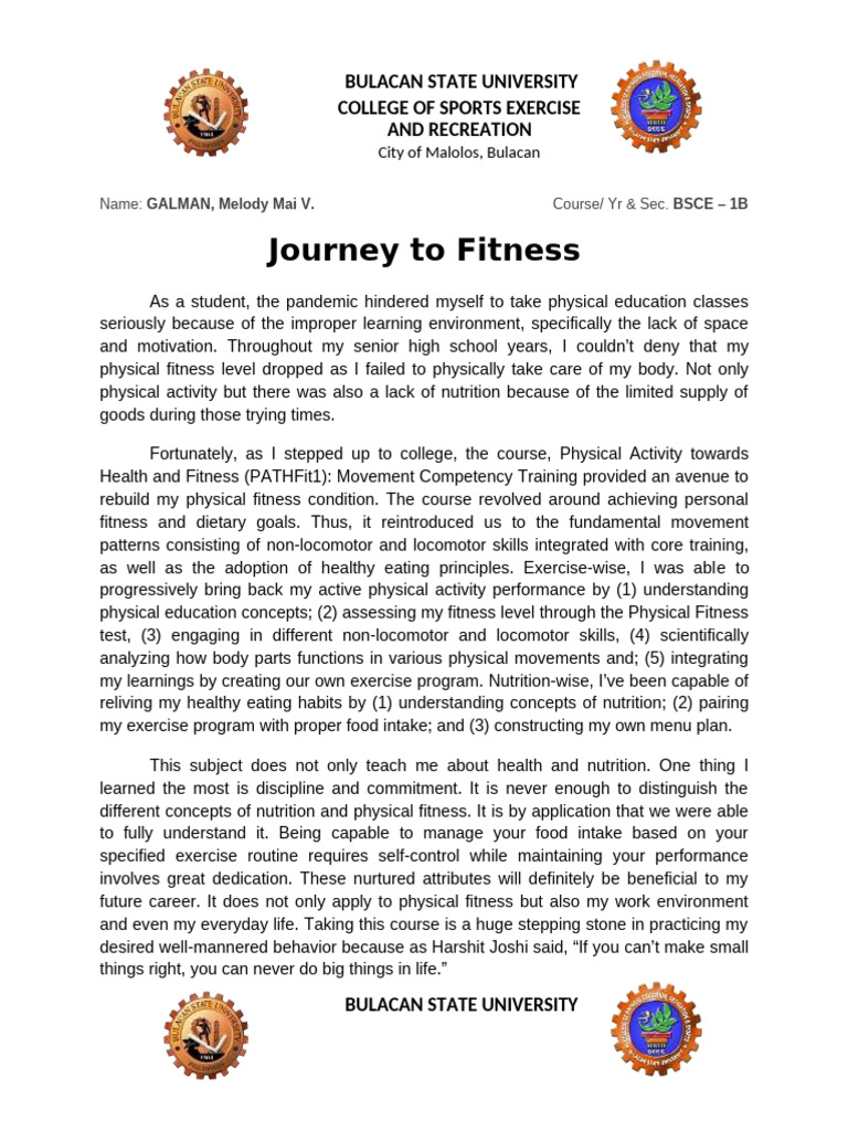 Pe Essay | PDF | Physical Fitness | Physical Education