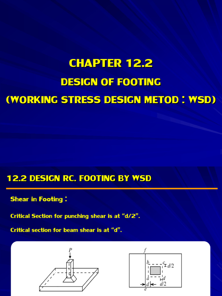 Chapter 12.2 Footing by WSD | PDF | Bending | Stress (Mechanics)