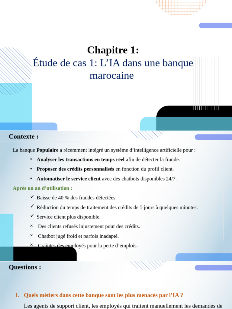 IA dans la Banque Populaire : Bénéfices et Risques | PDF | Intelligence ...