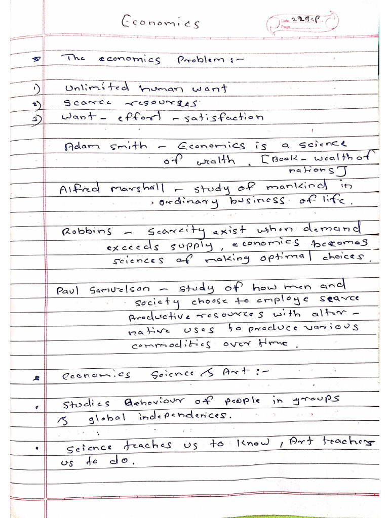 Economics Notes | PDF