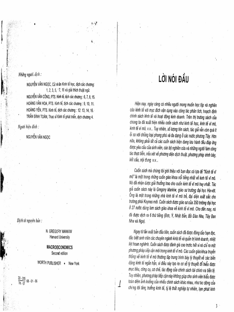 Kinh Tế VĨ Mô - N. Gregory Mankiw | PDF