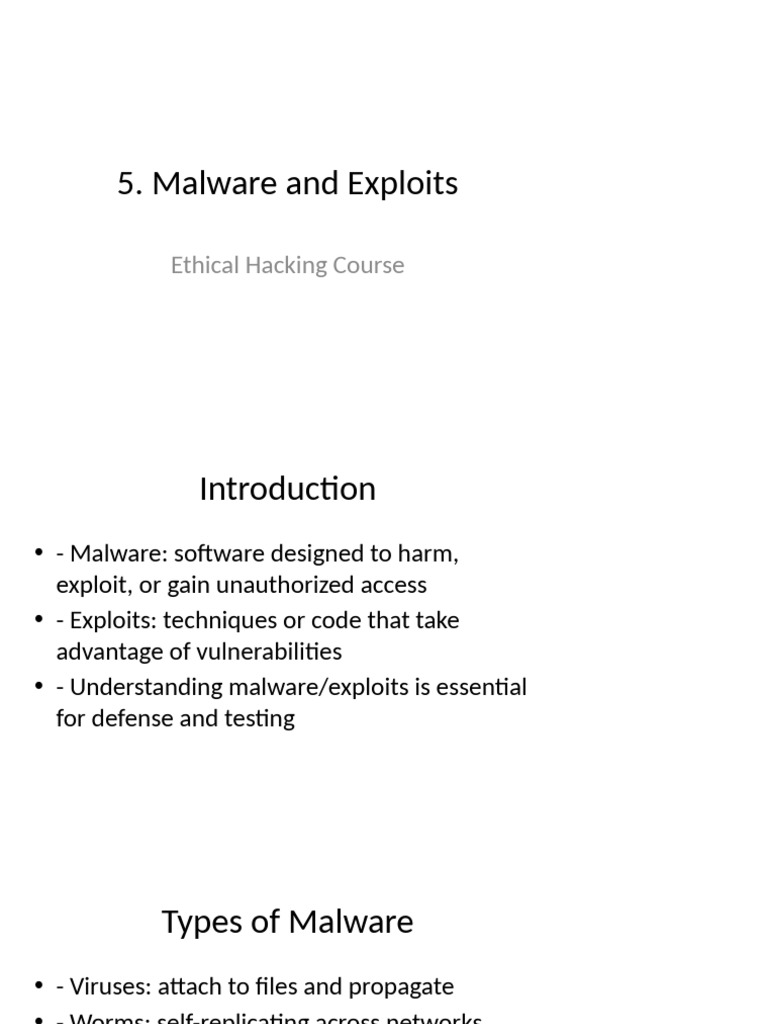 Understanding Malware and Exploits | PDF
