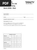 ESOL Level 1 Writing Sample Exam | PDF | English As A Second Or Foreign ...