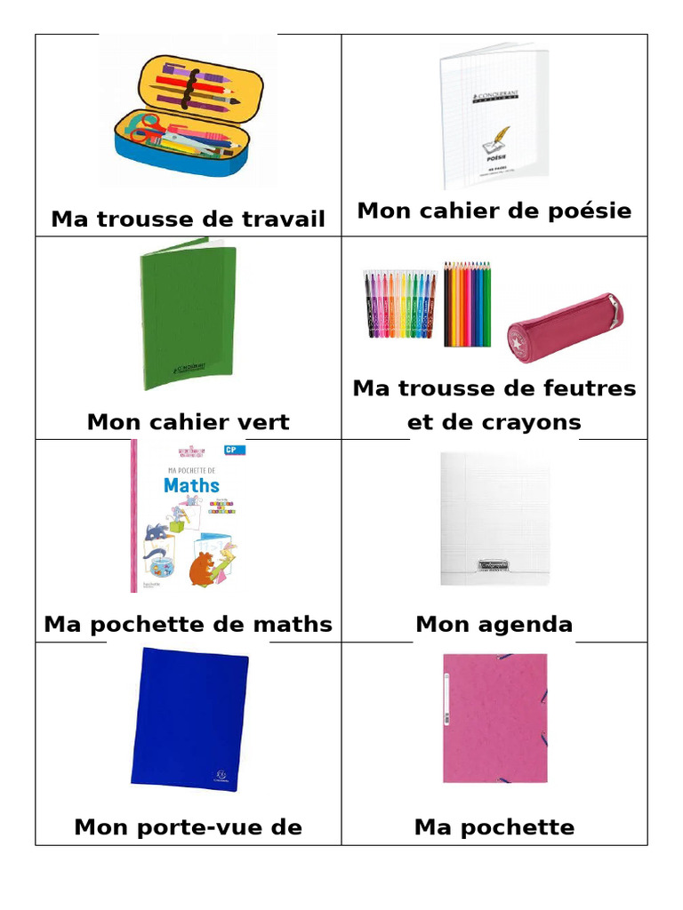 Étiquettes pour cartable scolaire | PDF