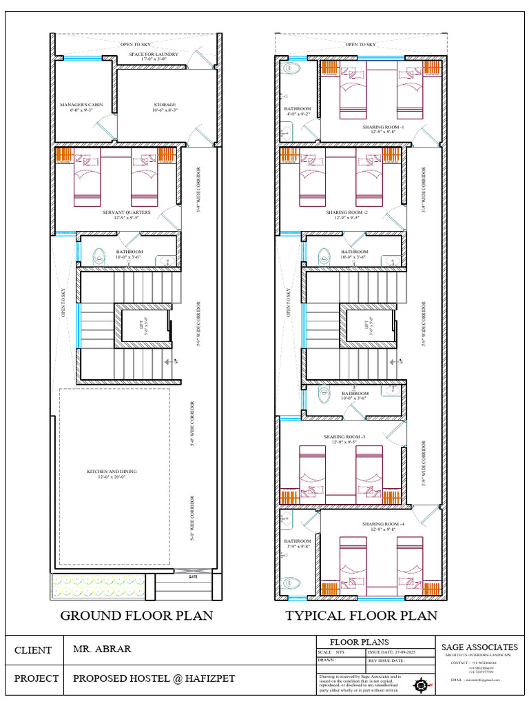 Floor Plans Hostel@28092025 | PDF | Home | Room