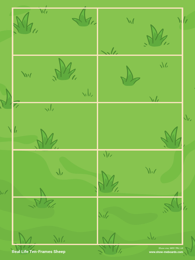 Real Life Ten Frames Sheep | PDF