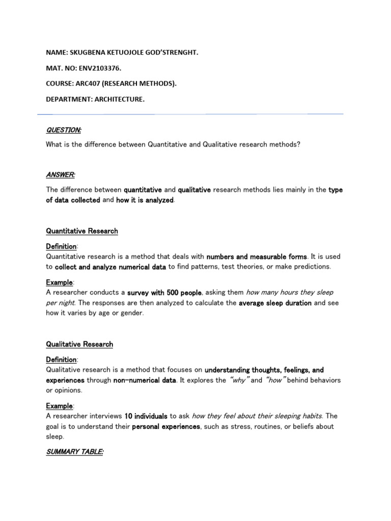 Research Methods | PDF
