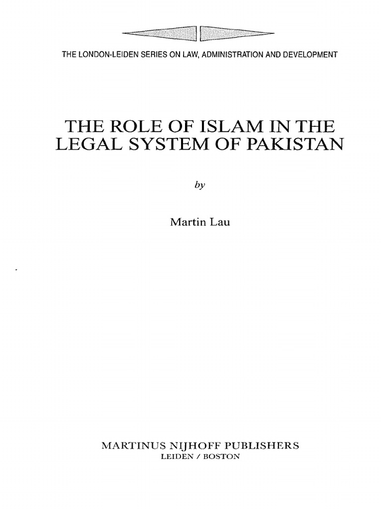 Islam's Influence on Pakistan's Legal System | PDF | Sharia | Government