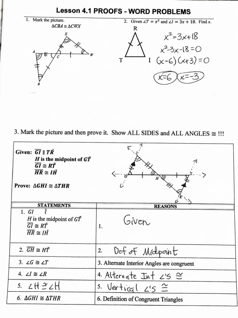 4-1 Word Problems | PDF