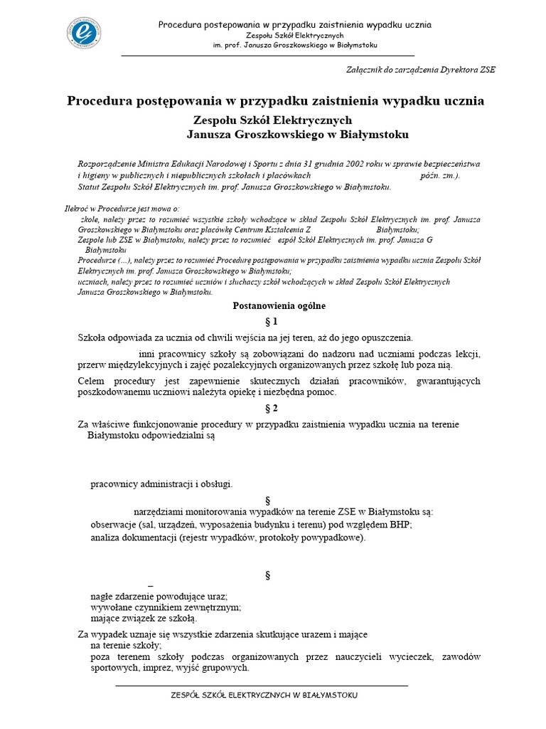 Proc Wypadki Listopad 2021 | PDF