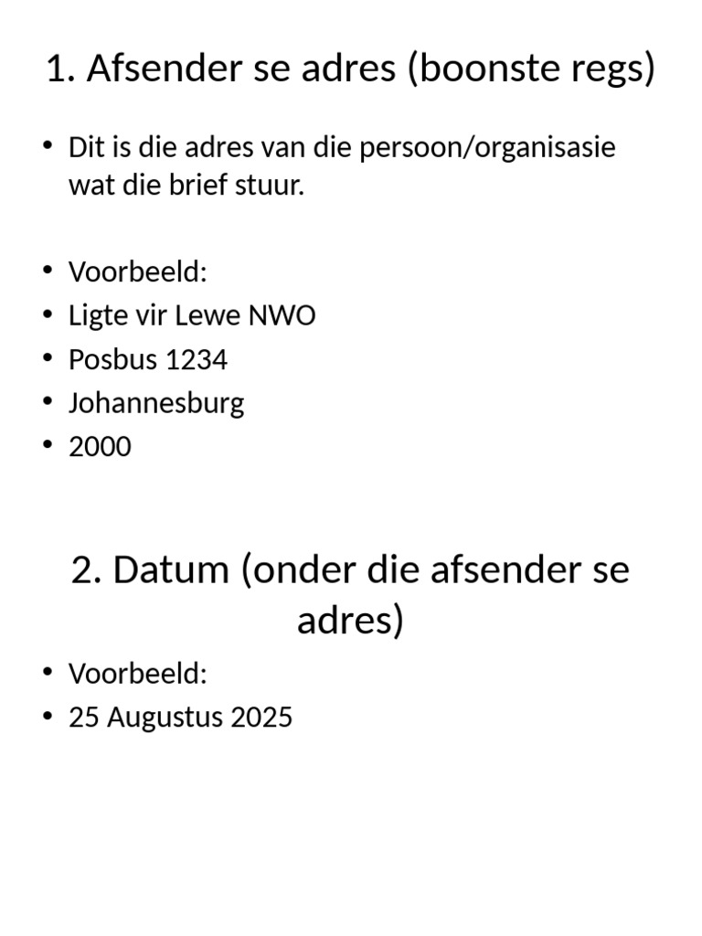 Uitleg Formele Brief | PDF