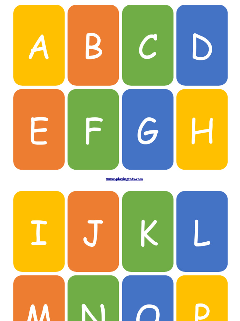 Alphabet Flash Cards Uppercase 1 | PDF