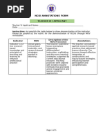 Teachers Commitment Form On PPST Indicators For Development | PDF ...