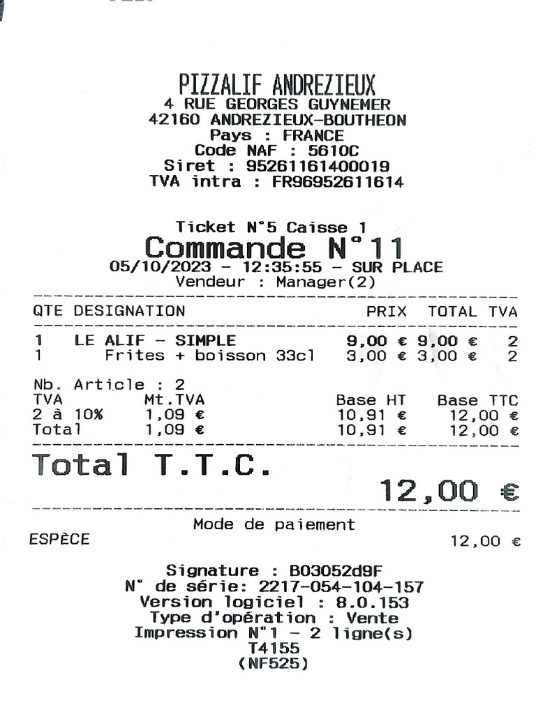 Ticket Restau Formation | PDF