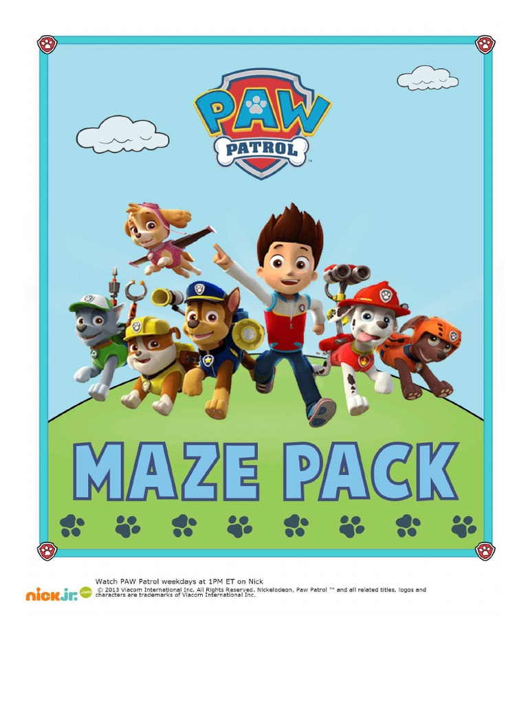 PAW Patrol Maze Pack - Nick Jr. | PDF