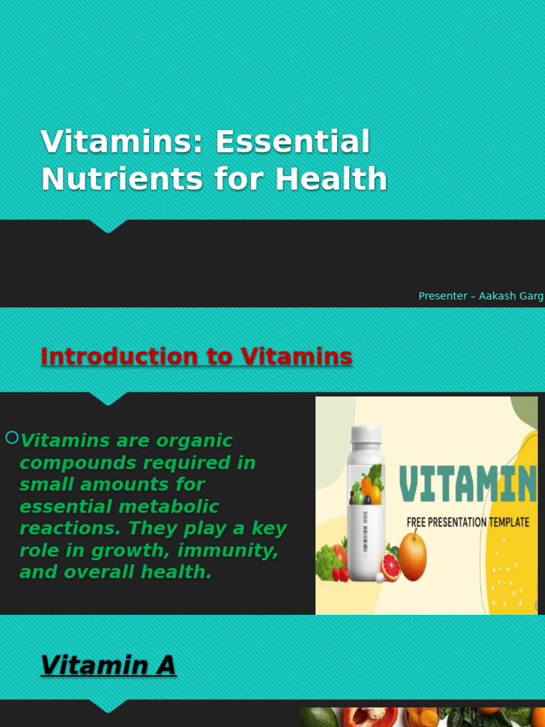 Detailed Vitamins Presentation | PDF