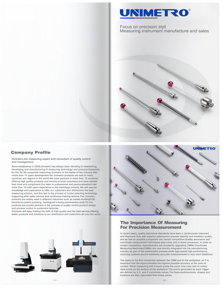 Unimetro Stylus Catalog | PDF