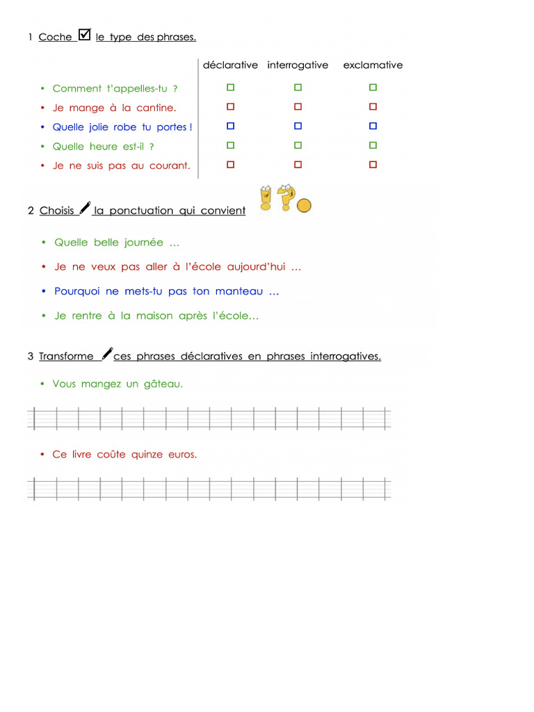 Exo Types de Phrases | PDF