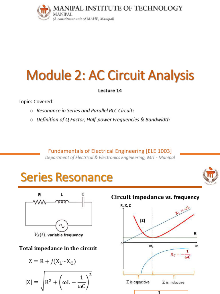 AC Circuit L14 Resonance | PDF | Resonance | Computer Engineering