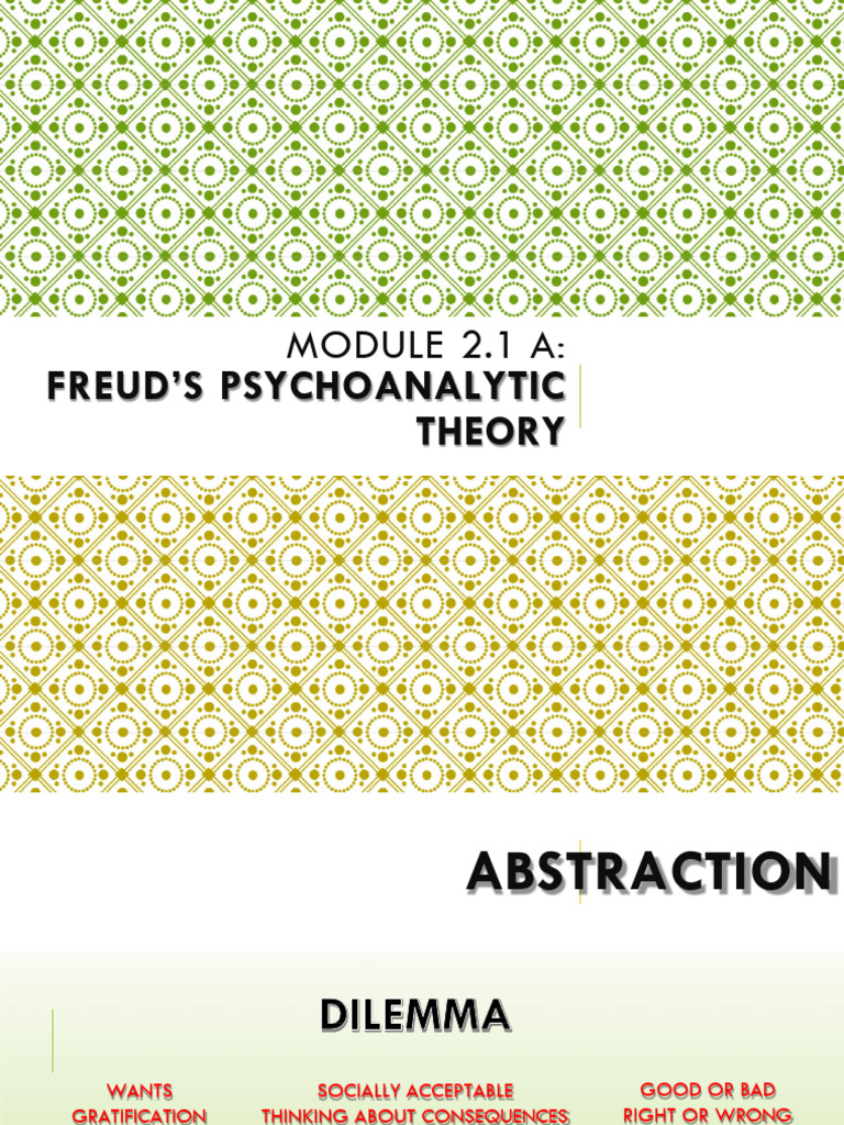2.1 A Freuds Psychoanalytic Theory - STUDENTS | PDF | Psychoanalysis ...