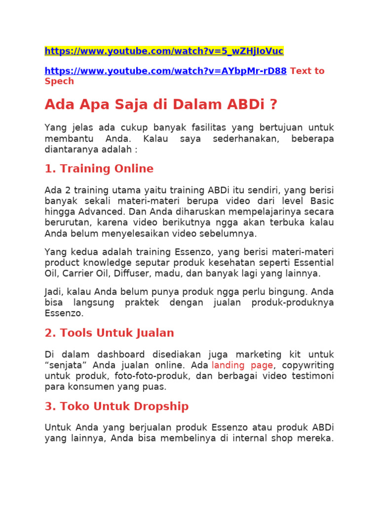 Ada Apa Saja Di Dalam ABDi | PDF