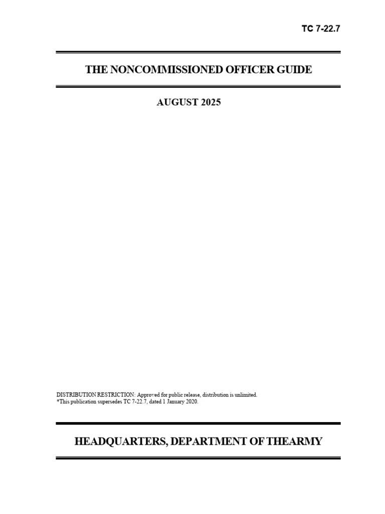 Noncommissioned Officer Guide 2025 | PDF | Non Commissioned Officer ...