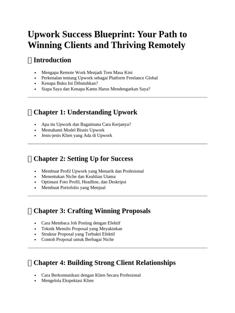 Upwork Success Blueprint | PDF