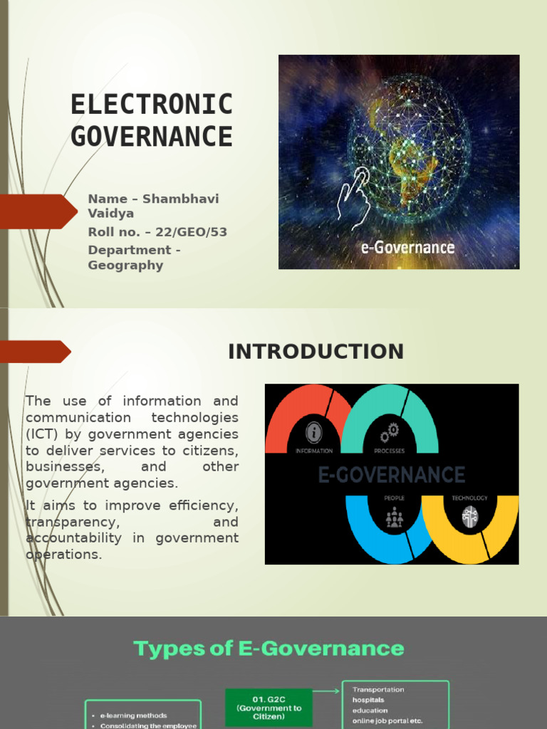 Electronic Governance | PDF | Information Age | Government