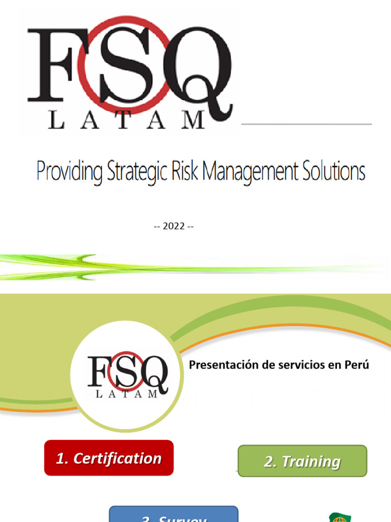 Presentacion FSQ LATAM 2022 | PDF | Sustentabilidad