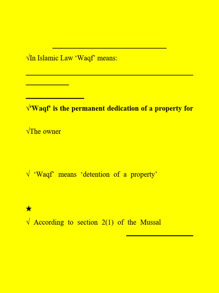 Understanding Waqf in Muslim Law | PDF | Islamic Fundamentalism | Theocracy